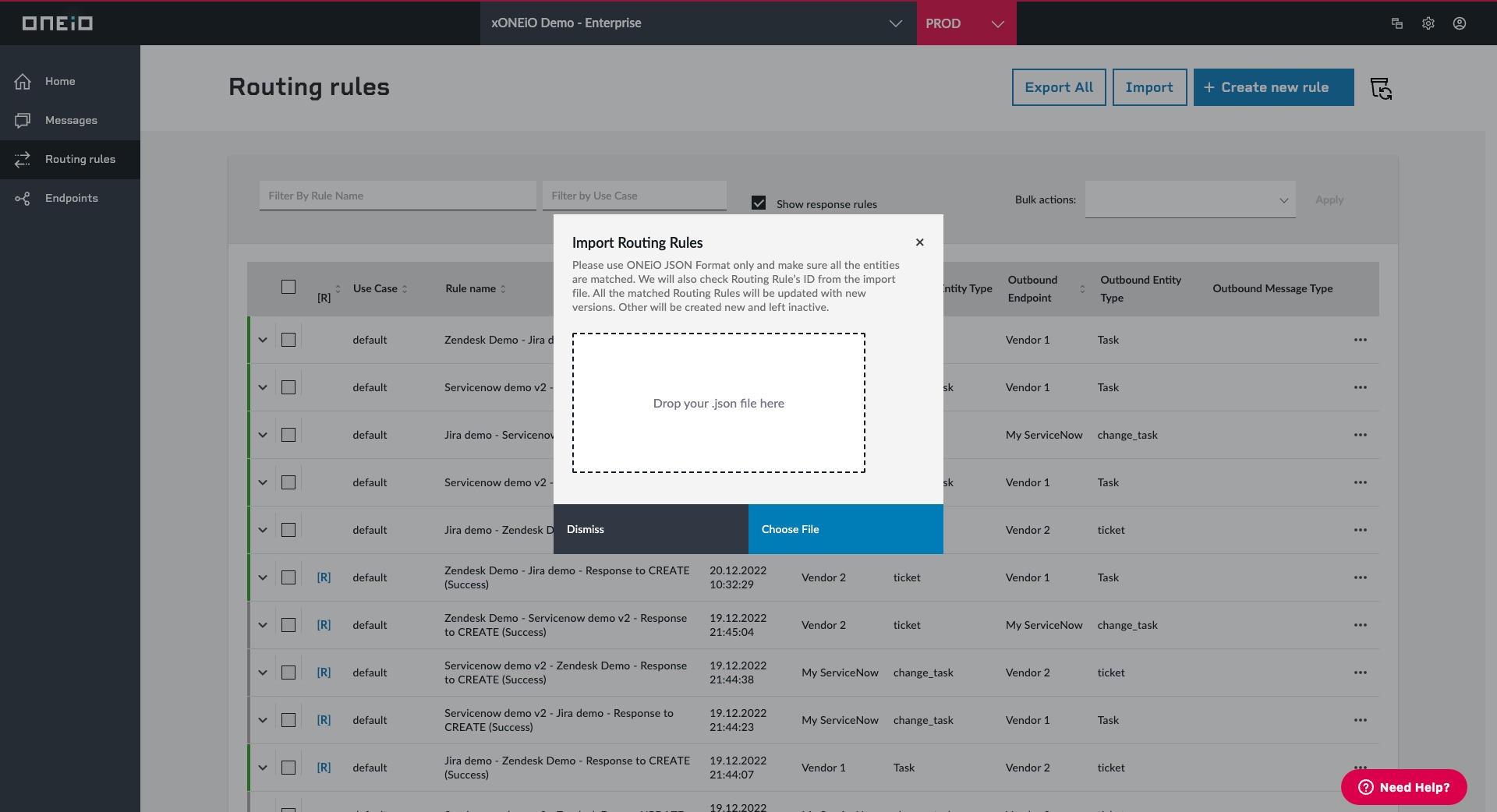 How to use the Routing Rule export & import function – Help Center